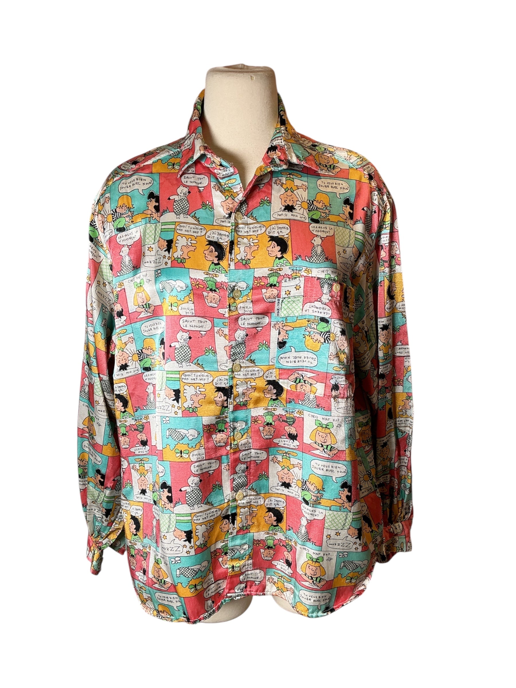 Vintage 1970s Naf Naf Snoopy Comic Book Button down shirt – Mint Market