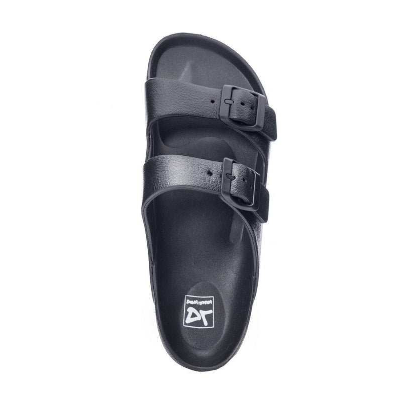 Genavive Jelly Pool Slide Buckle Flatform Sandal - Black – Mint Market